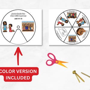 Jesus Heals Ten Lepers Bible Story Wheel Craft | Luke 17:11–19 Sunday ...