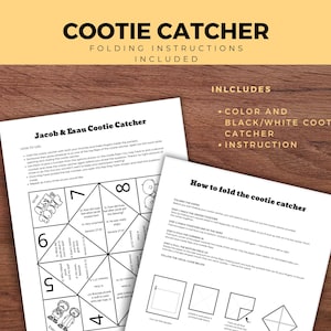 Jacob and Esau Printable Cootie Catcher - Sunday School Craft for Kids ...