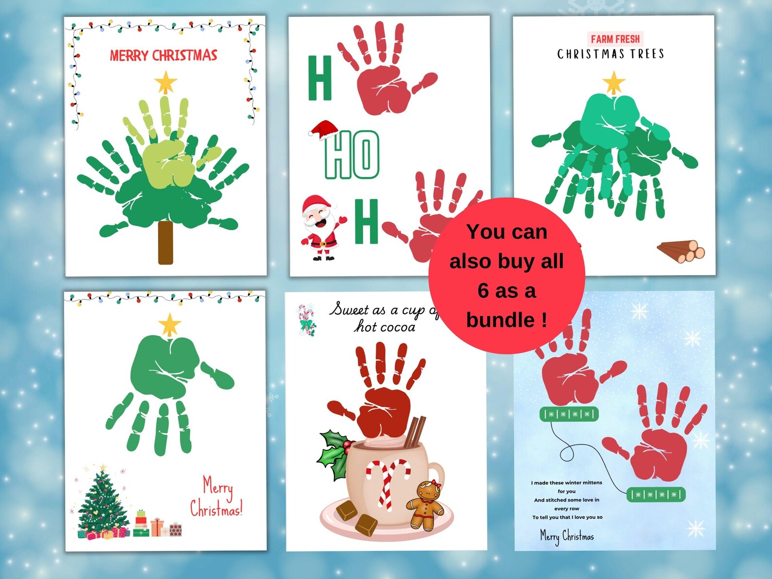 Christmas Handprint Art, Christmas Preschool Activity, Craft for ...