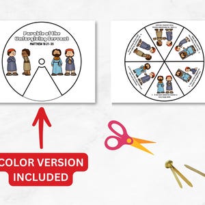 Parable of the Unforgiving Servant Coloring Wheel | Forgiveness Bible ...