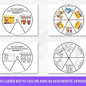 Israelites in the Desert Coloring Wheel | Deuteronomy 2 Bible Craft for ...