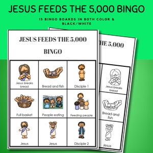 Bible Bingo Set for Kids Bible Story Activity, Old Testament Bible ...