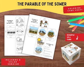 Parable of the Sower Bible Story Cube | Printable Craft for Kids ...