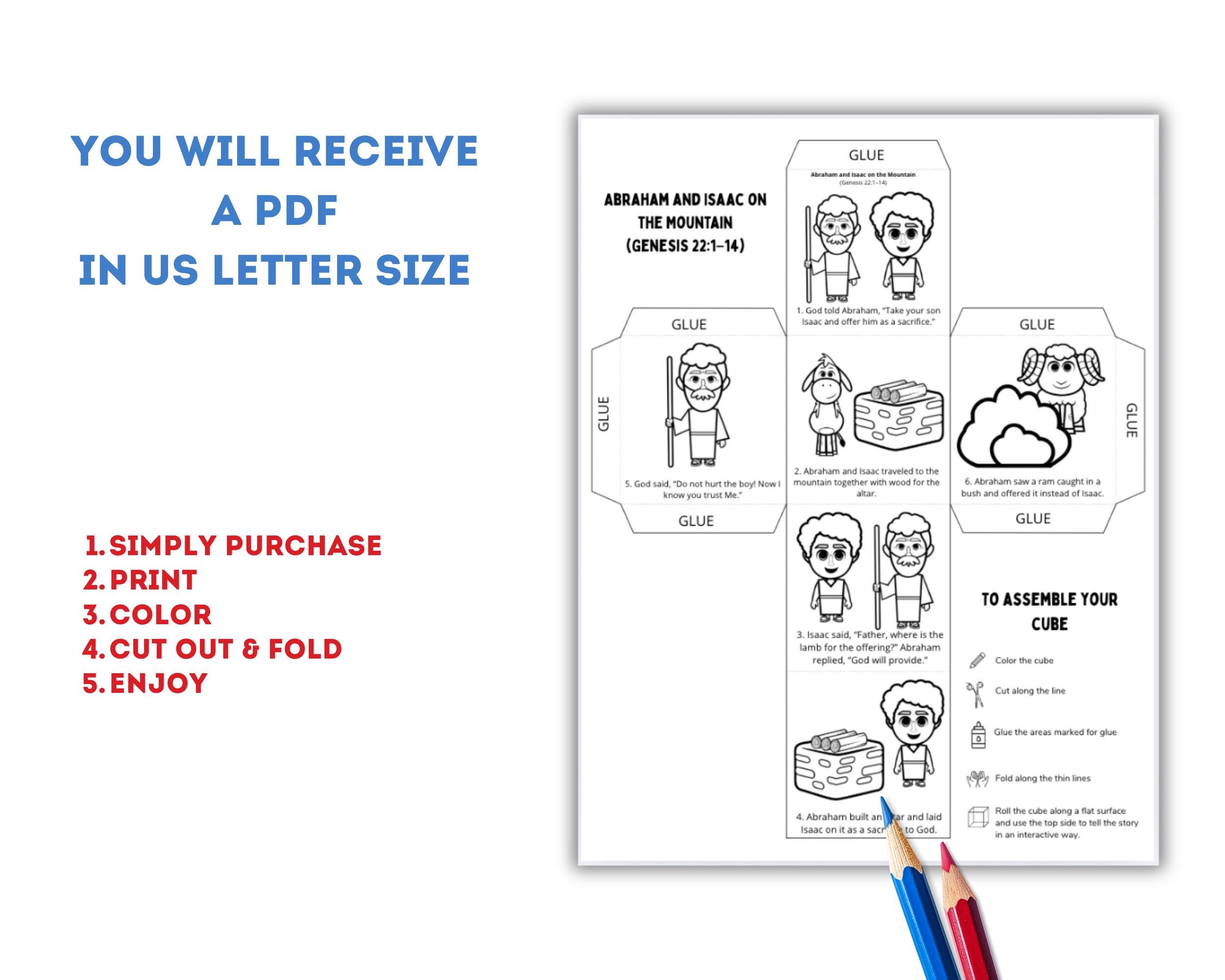 Abraham and Isaac Bible Craft for Kids | Genesis 22 Printable | God ...
