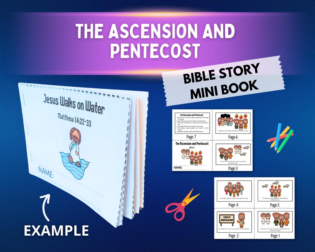 Ascension and Pentecost Coloring Craft & Mini Book Acts 1–2, Pentecost ...