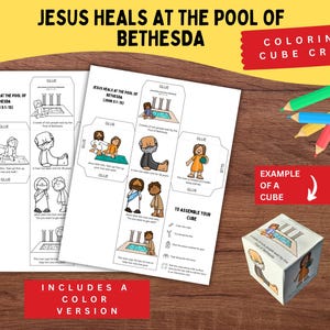 Jesus Heals at the Pool of Bethesda Bible Story Cube | John 5:1–15 ...