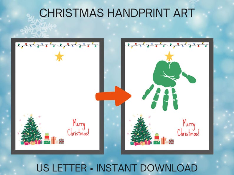 Christmas Handprint Art, Christmas Preschool Activity, Craft for ...