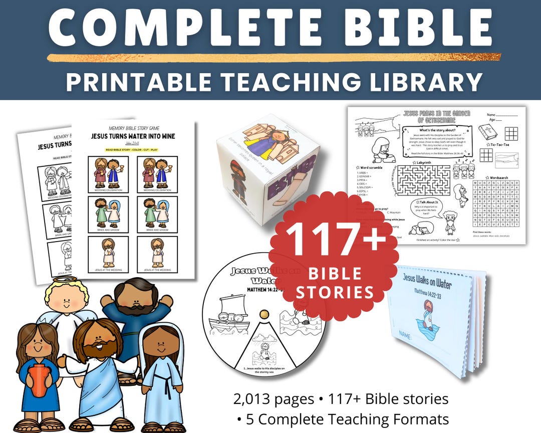 Complete Bible Activities Mega Bundle for Kids, Old & New Testament ...