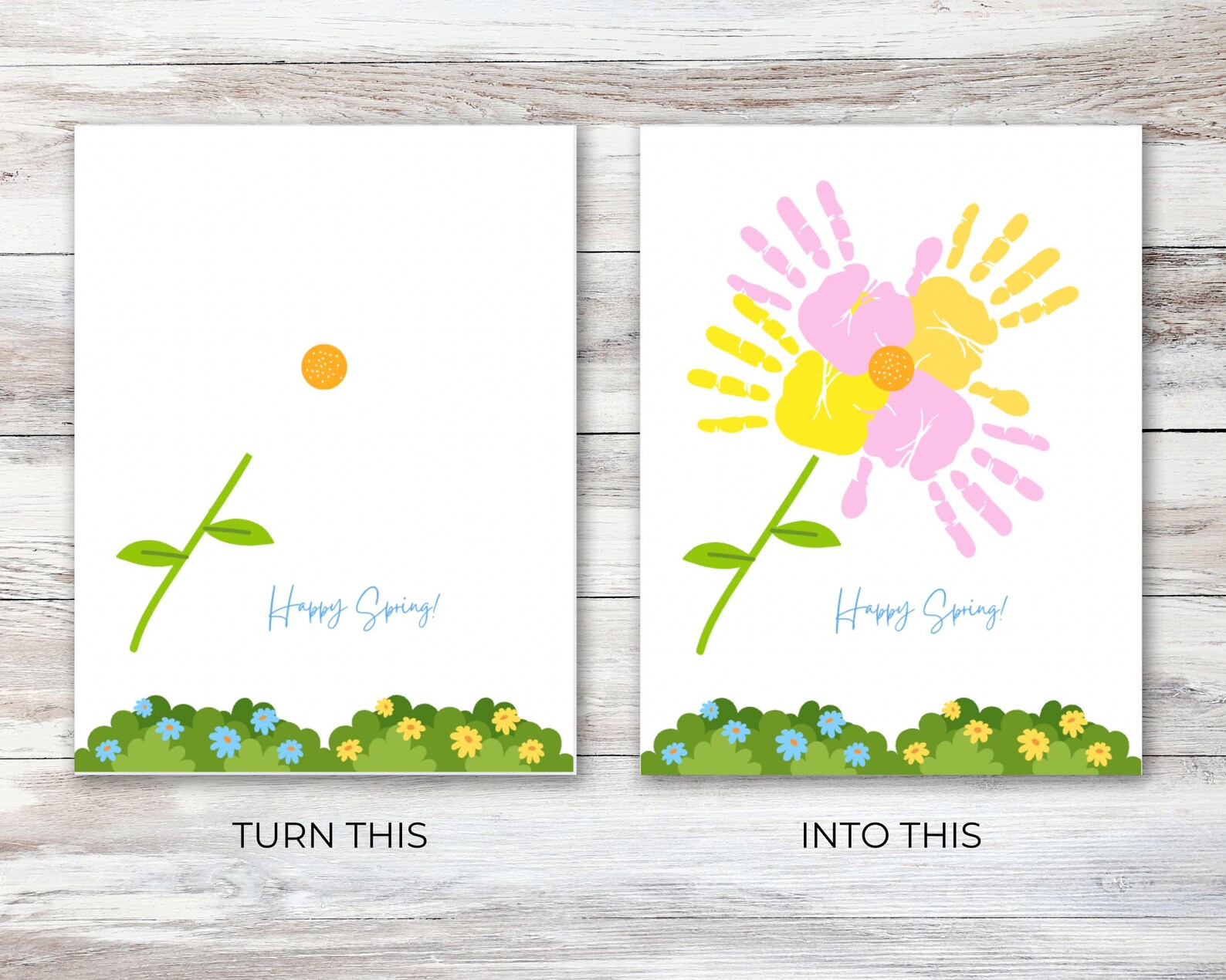 Spring Handprint Art, Spring Preschool Activity, Craft for Toddlers ...
