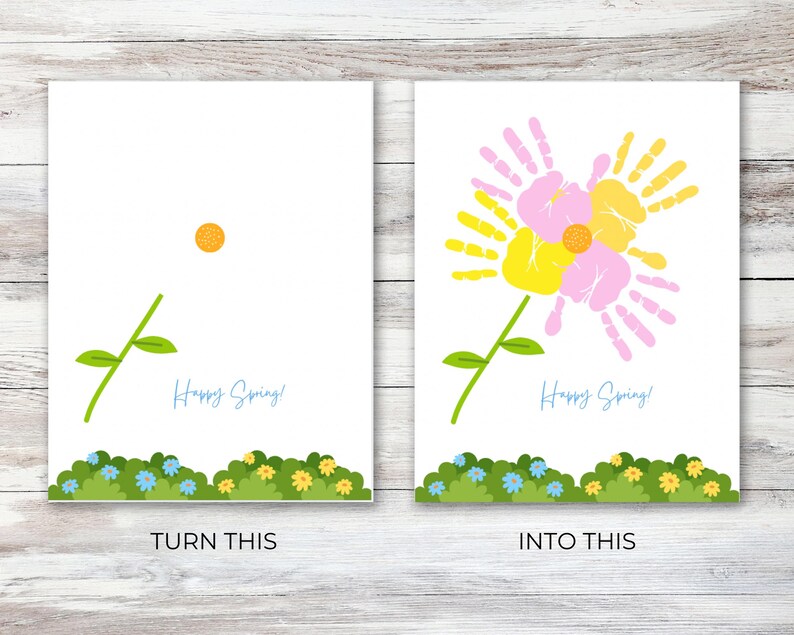 Spring Handprint Art, Spring Preschool Activity, Craft for Toddlers ...