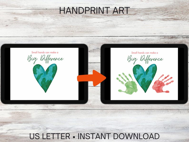 Earth Day Handprint Craft, Handprint Art, Handprint Craft Keepsake ...