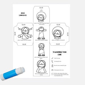 Who is Jesus Coloring Cube | John 20 | Printable Bible Craft for Kids ...