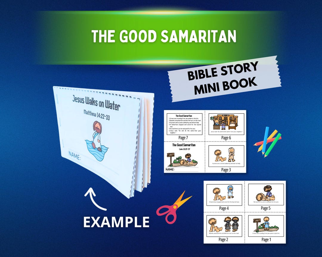 Good Samaritan Mini Book Luke 10:25-37 | Parable of the Good Samaritan ...