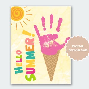 Summer Handprint Art, Summer Preschool Activity, Craft for Toddlers ...