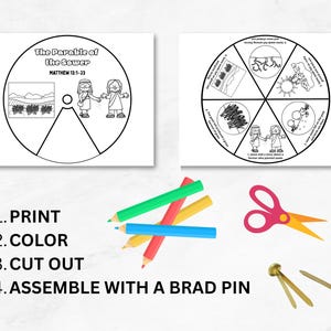Parable of the Sower Coloring Wheel Printable | Matthew 13:1–23 Bible ...