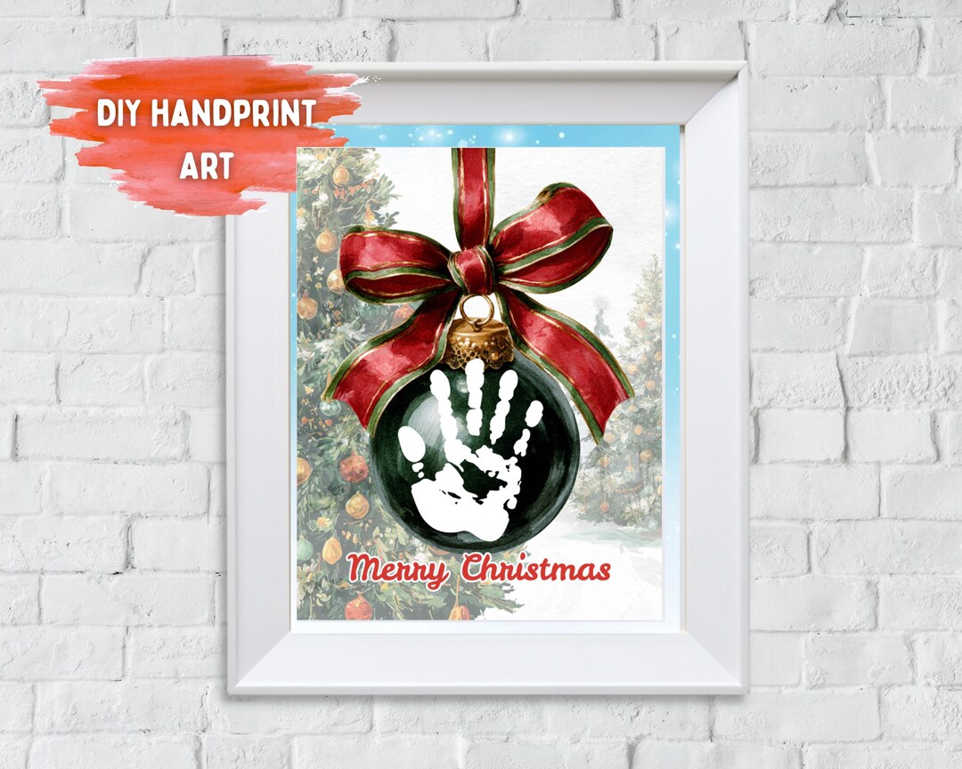 Christmas Ornament Handprint Art for Kids | DIY Holiday Keepsake | Red ...