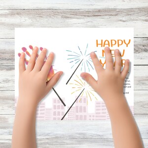 New Year Handprint Craft for Kids, Keepsake 2025, Happy New Years Eve ...