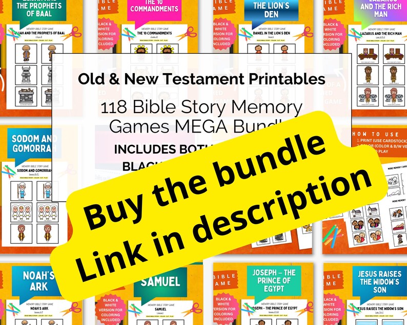 Elijah and the Widow Memory Game | 1 Kings 17:8–24 | Widow of Zarephath ...