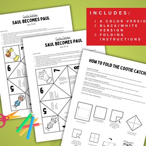 Saul Becomes Paul Cootie Catcher – Conversion of Saul – Acts 9:1–31 in ...