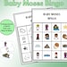 Baby Moses Bingo Set for Kids - Bible Story Activity, Moses Bible Bingo ...