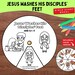 Jesus Washes His Disciples’ Feet Coloring Wheel | John 13 Bible Story ...