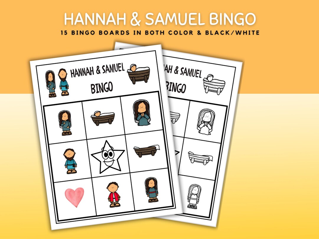 Hannah and Samuel Bingo Game | God Answers Prayers Bible Activity | 1 ...