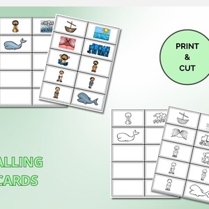 Jonah and the Whale Bingo Set for Kids, Jonah and the Whale Bible Bingo ...