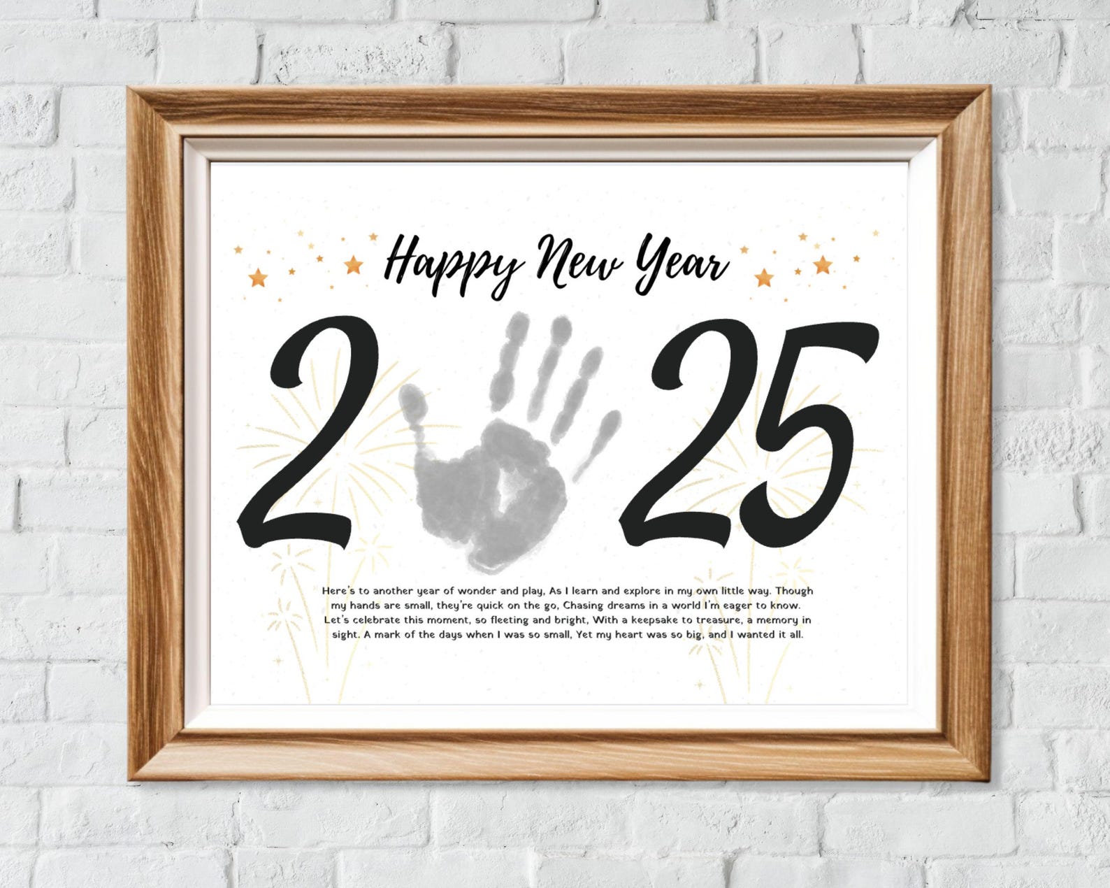 New Year Handprint Craft for Kids, Keepsake 2025, Happy New Years Eve ...