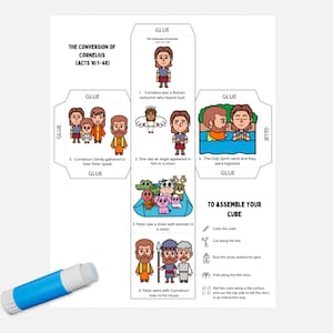 Cornelius and Peter Coloring Cube, Acts 10 Bible Lesson for Kids ...