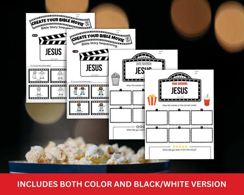 Jesus Bible Sequencing Activity for Kids | Life of Jesus Craft ...
