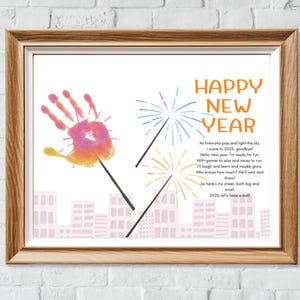 New Year Handprint Craft for Kids, Keepsake 2026, Happy New Years Eve ...