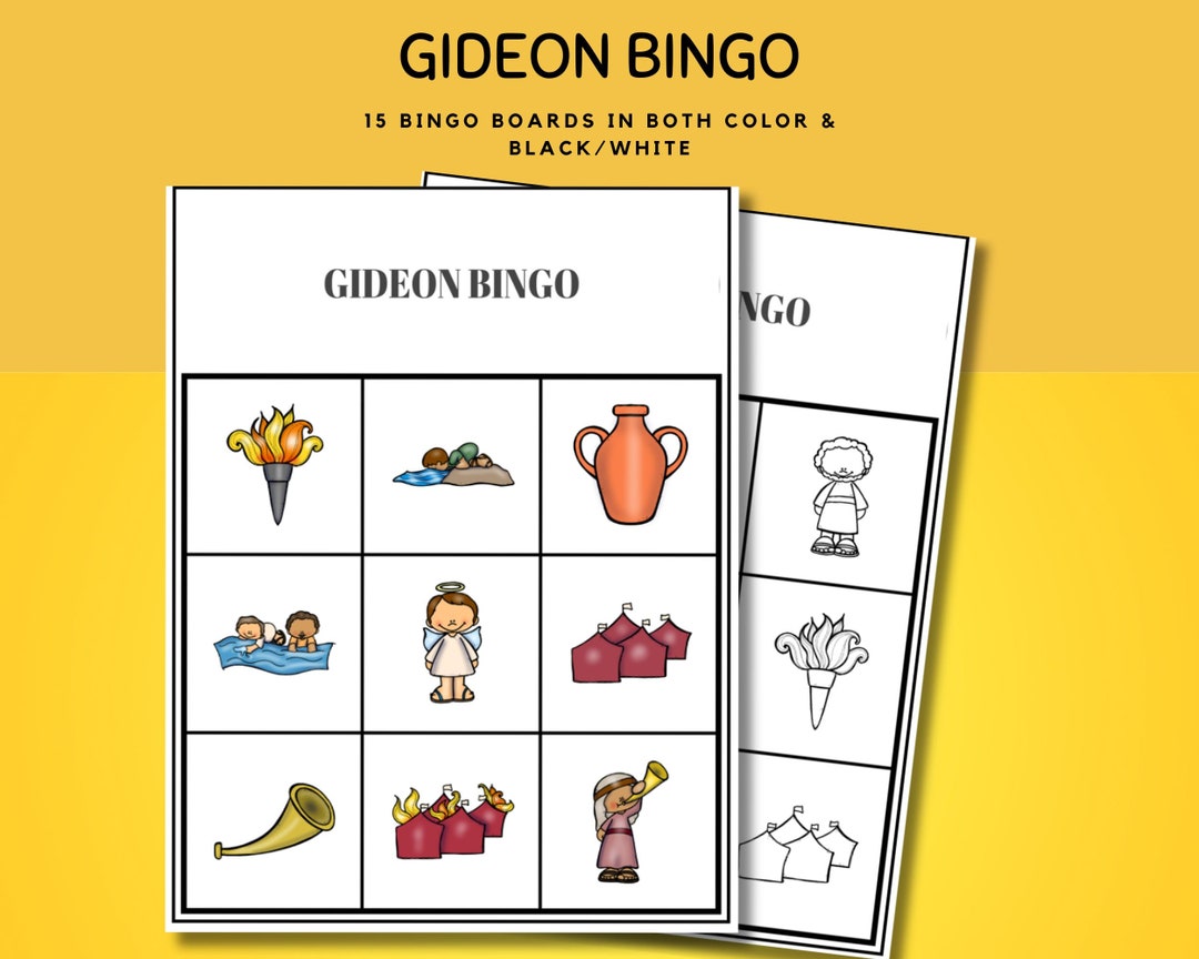Gideon Bingo Set for Kids, God's Story - Gideon Bible Bingo L Old ...