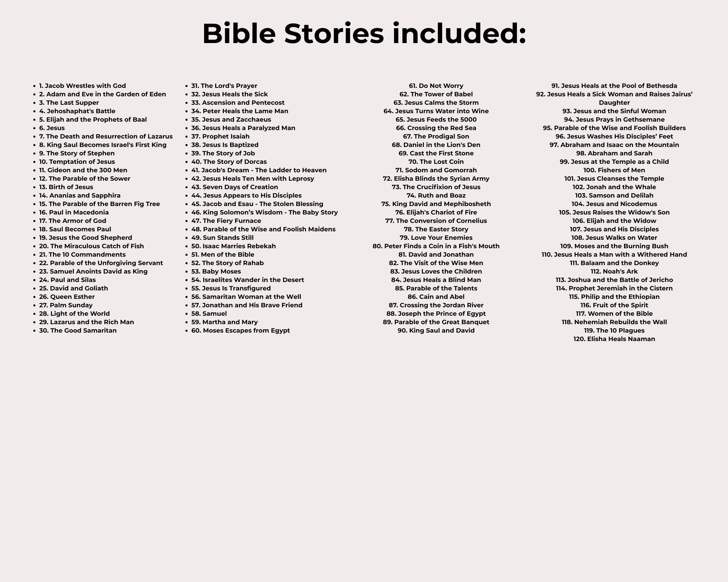 120 Bible Story Cootie Catchers Bundle for Kids – Sunday School ...