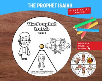 Prophet Isaiah Coloring Cube – Printable Bible Story Craft for Kids ...