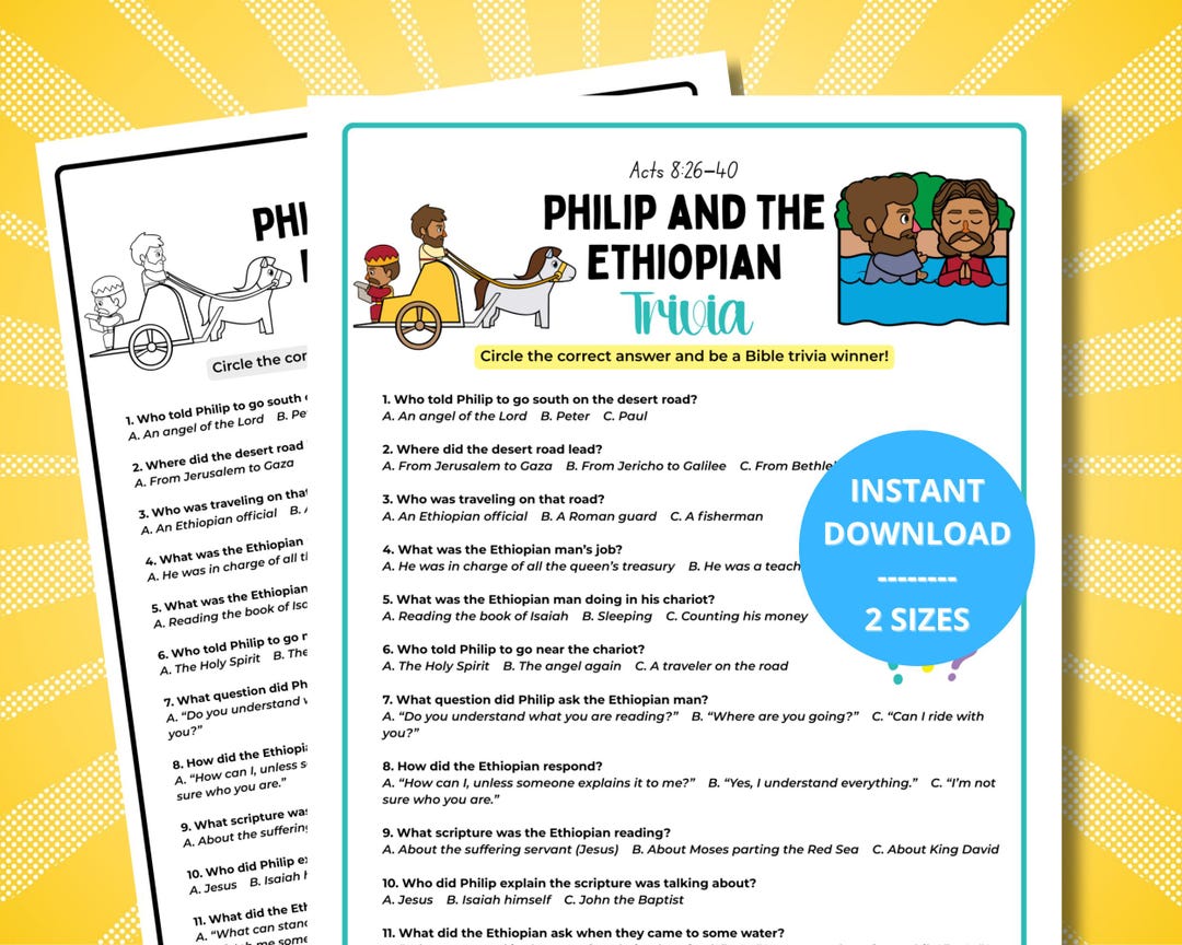 Philip and the Ethiopian Bible Story | Ethiopian Eunuch Bible Lesson ...