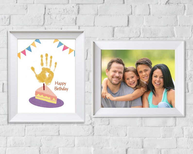 Happy Birthday Handprint Craft, Keepsake, Hand Print Art for Kids, Gift ...