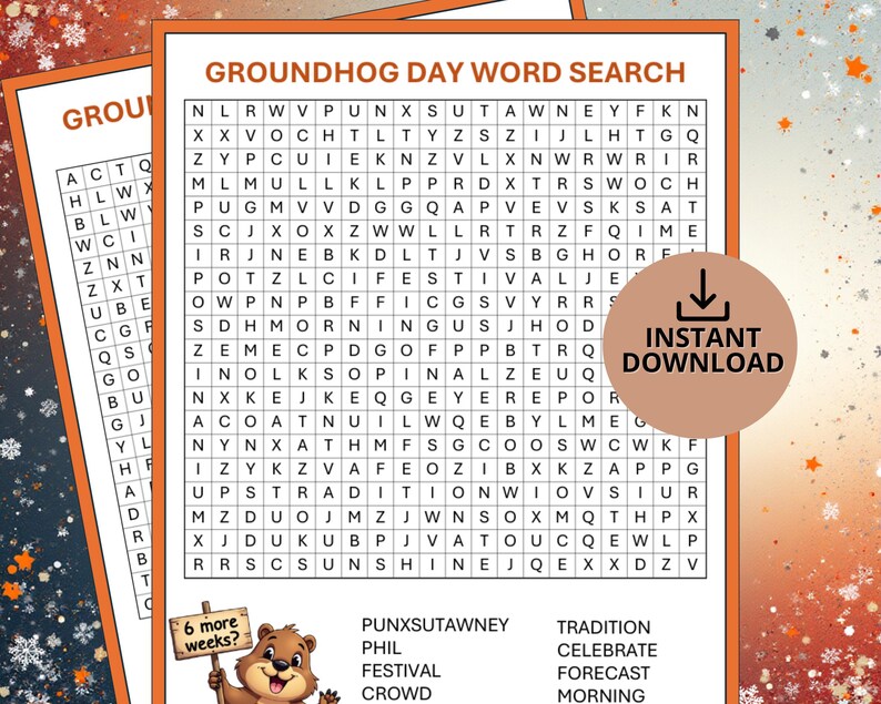 Groundhog Day Classroom Activity Bundle With Word Searches, Puzzles ...