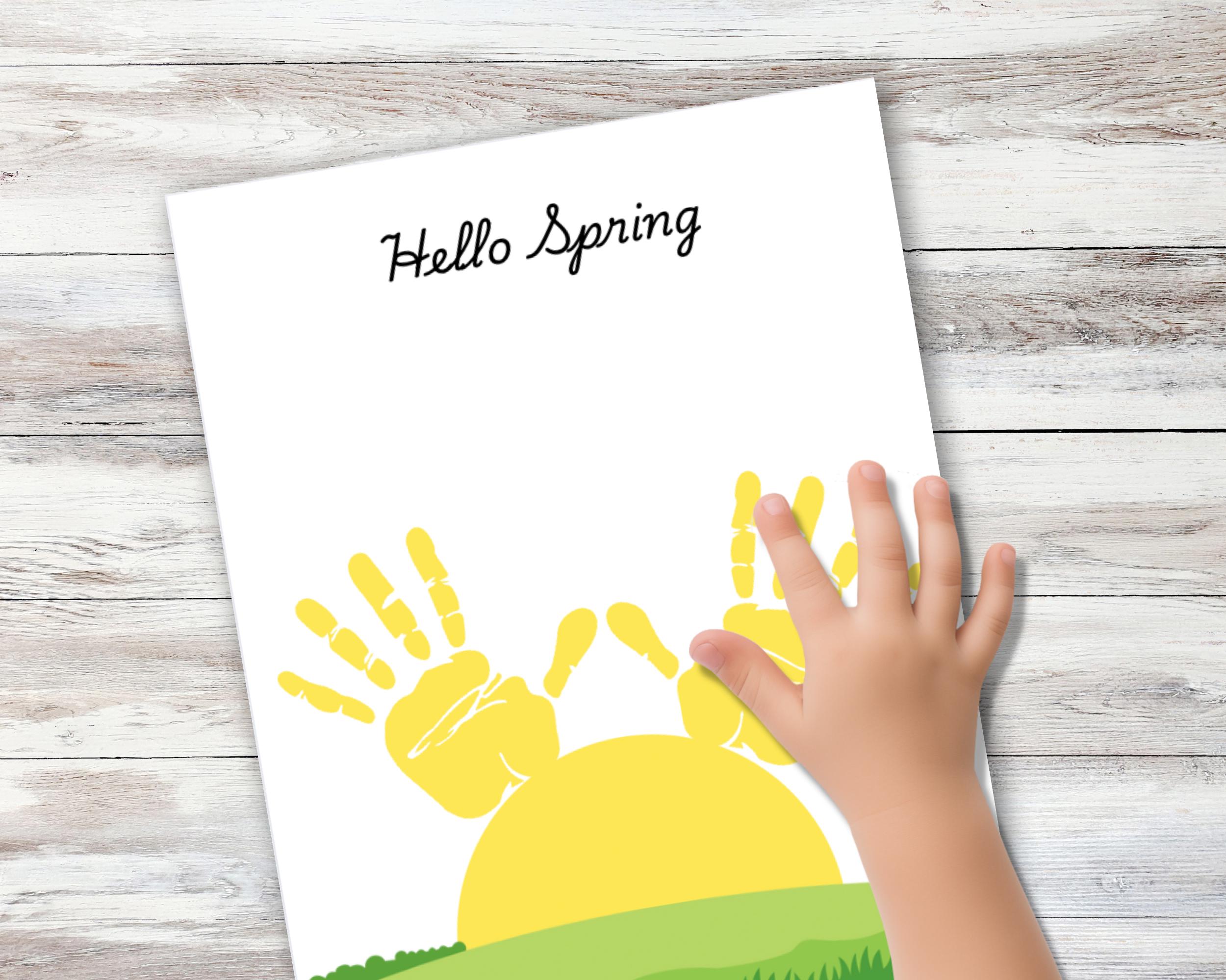 Spring Handprint Art, Spring Preschool Activity, Craft for Toddlers ...