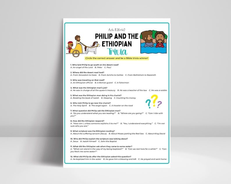 Philip and the Ethiopian Bible Story | Ethiopian Eunuch Bible Lesson ...
