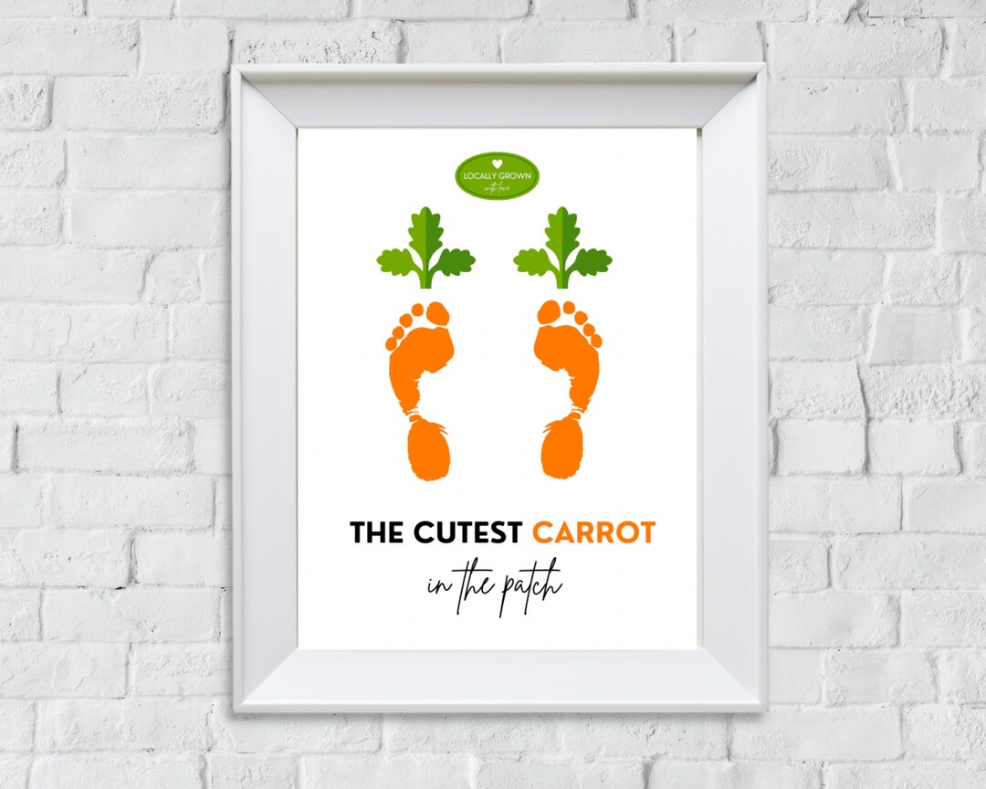Carrot Footprint Art Printable for Kids | Fun Spring or Easter Craft ...