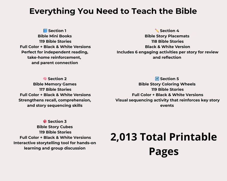 Complete Bible Activities Mega Bundle for Kids, Old & New Testament ...