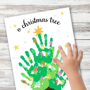 O Christmas Tree Handprint Craft | Christmas Keepsake Printable for ...