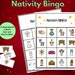 Nativity Christmas Bingo Set for Kids, Bible Story Activity, Nativity ...