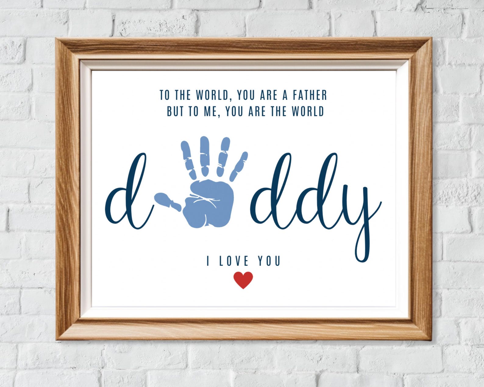 Dad Handprint Craft, Father's Day Handprint, Dad Birthday Keepsake ...