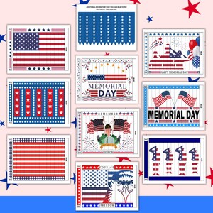 Memorial Day Lantern Craft Printable | Patriotic PDF Paper Lanterns for ...