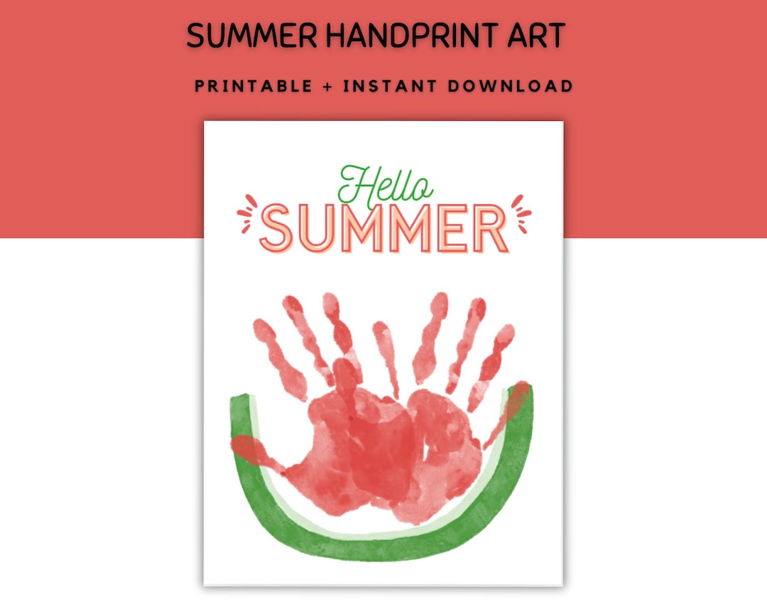 Summer Handprint Art, Summer Preschool Activity, Craft for Toddlers ...