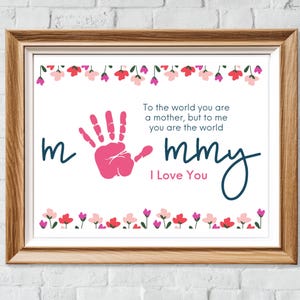 Mother's Day Handprint Craft, Mother's Day Handprint, Mom Birthday ...