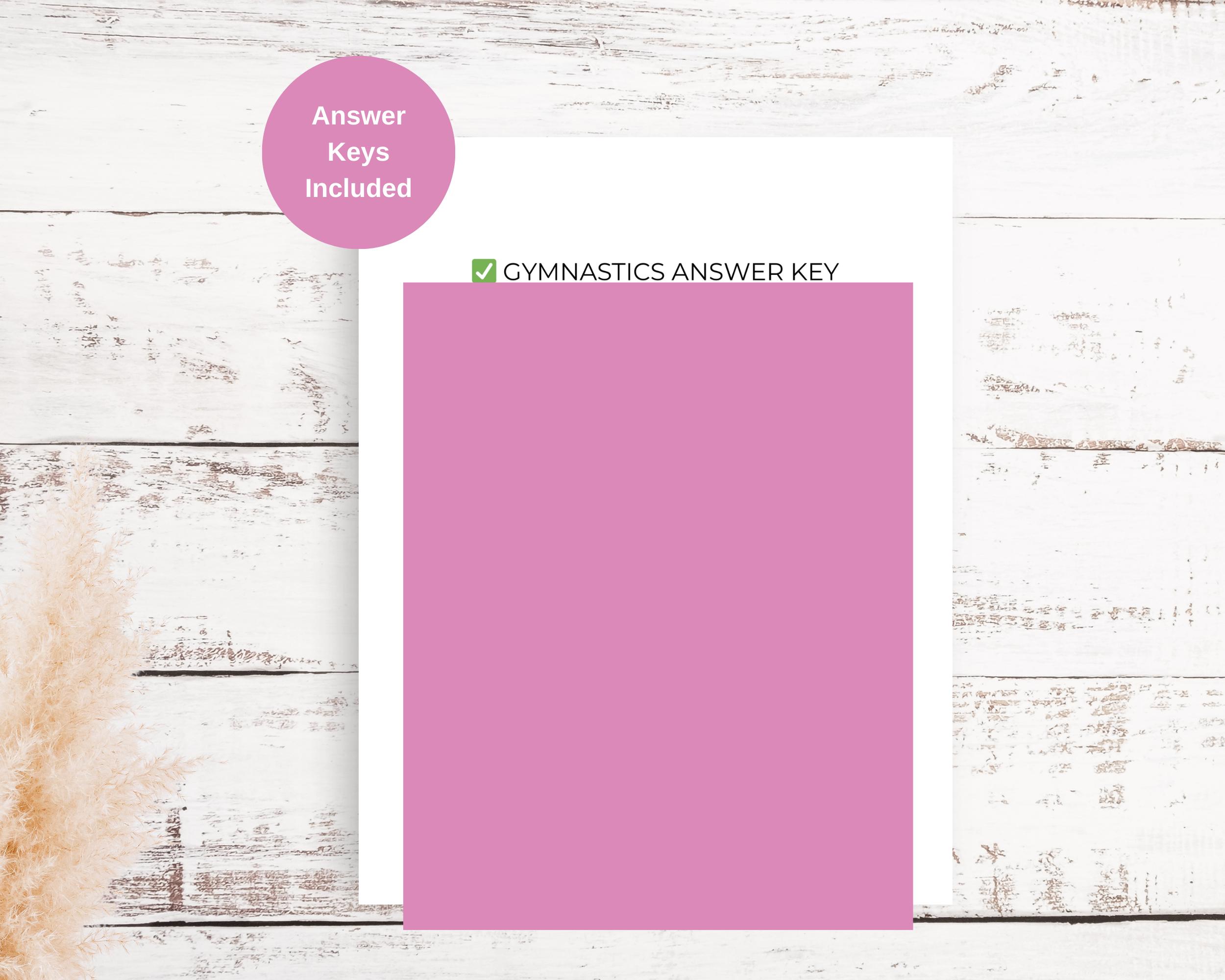 Gymnastics Trivia Printable Game, Kids Sports Quiz Worksheet, Classroom ...
