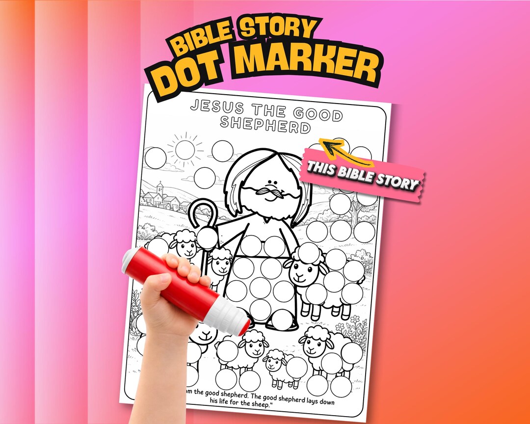 Jesus the Good Shepherd Bible Dot Marker Activity | John 10:11 Sheep ...