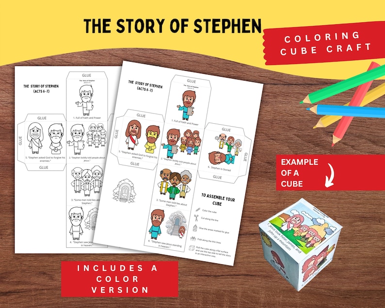 Stephen the Martyr Bible Lesson for Kids | Acts 6–7 Story Craft | First ...